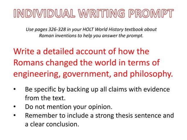 Roman empire lesson 6 roman achievements | PPTX