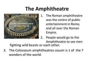 Roman entertainment | PPTX