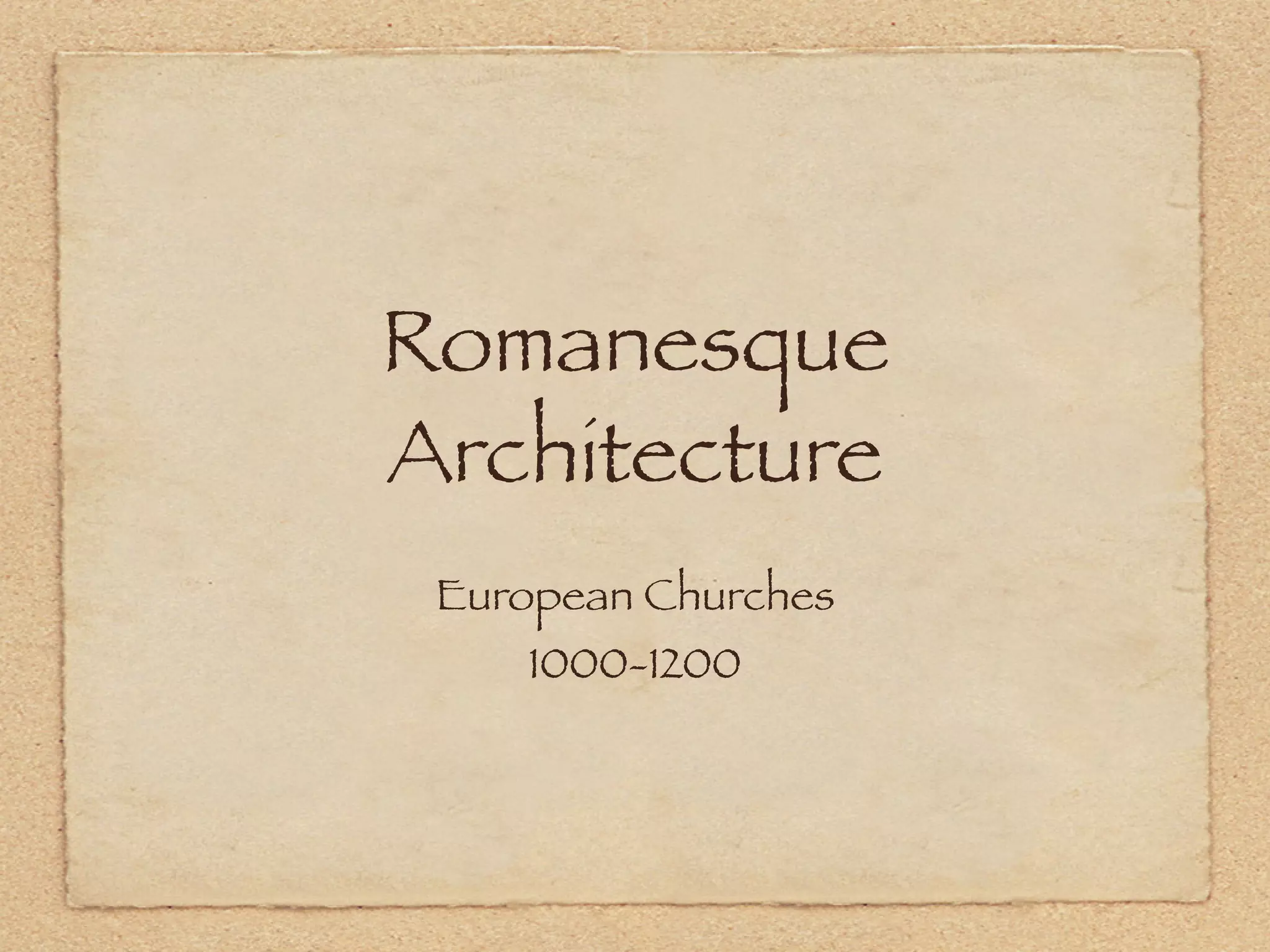 Romanesque churches | PDF