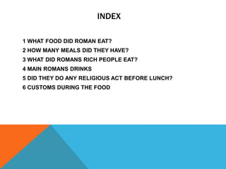 Roman Food | PPTX
