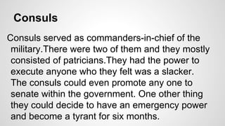 Roman Government Presentation | PPT