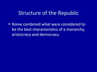 Roman Gov Structure Punic Wars | PPT