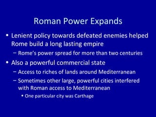 Roman Gov Structure Punic Wars | PPT