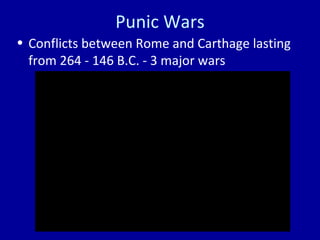 Roman Gov Structure Punic Wars | PPT