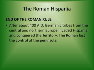 Roman hispania | PPTX