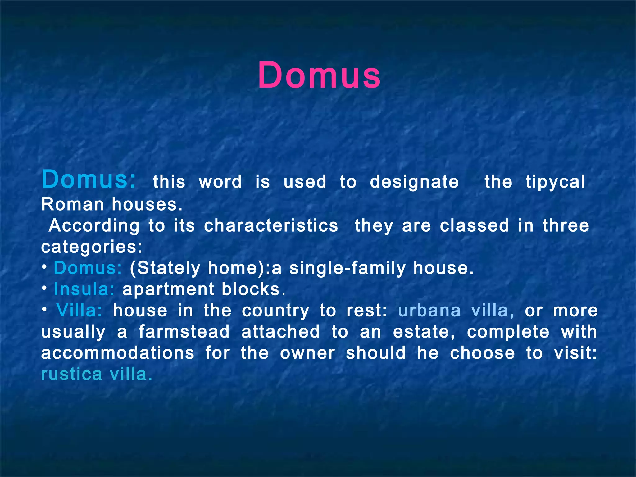 Houses in the ancient Rome | PPT
