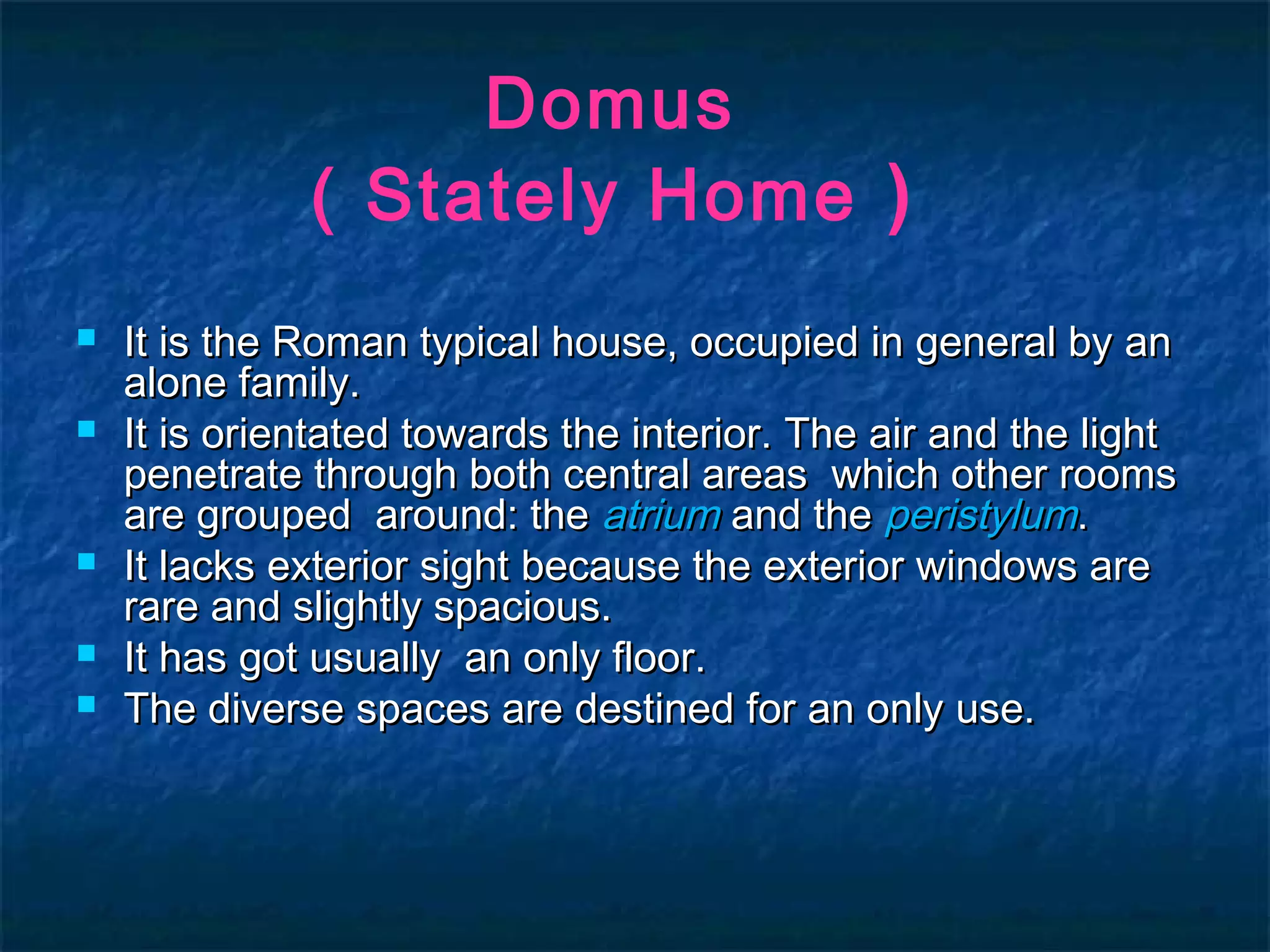 Houses in the ancient Rome | PPT
