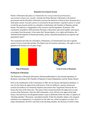 Romania | DOCX | Elections | Politics