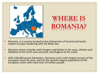 Presentation of our school and our country, Romania | PPT