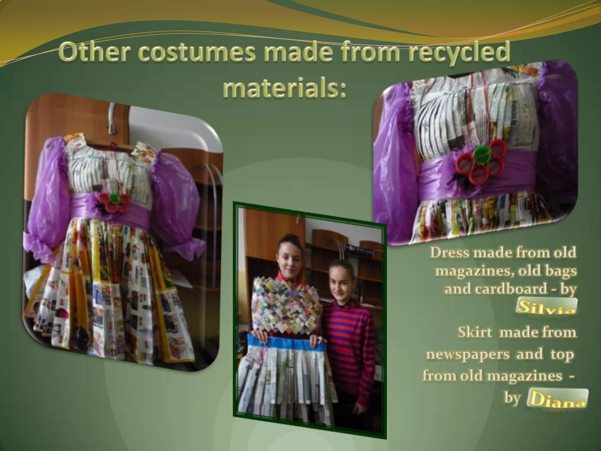 Costumes created by Romanian students from recycled materials | PPTX