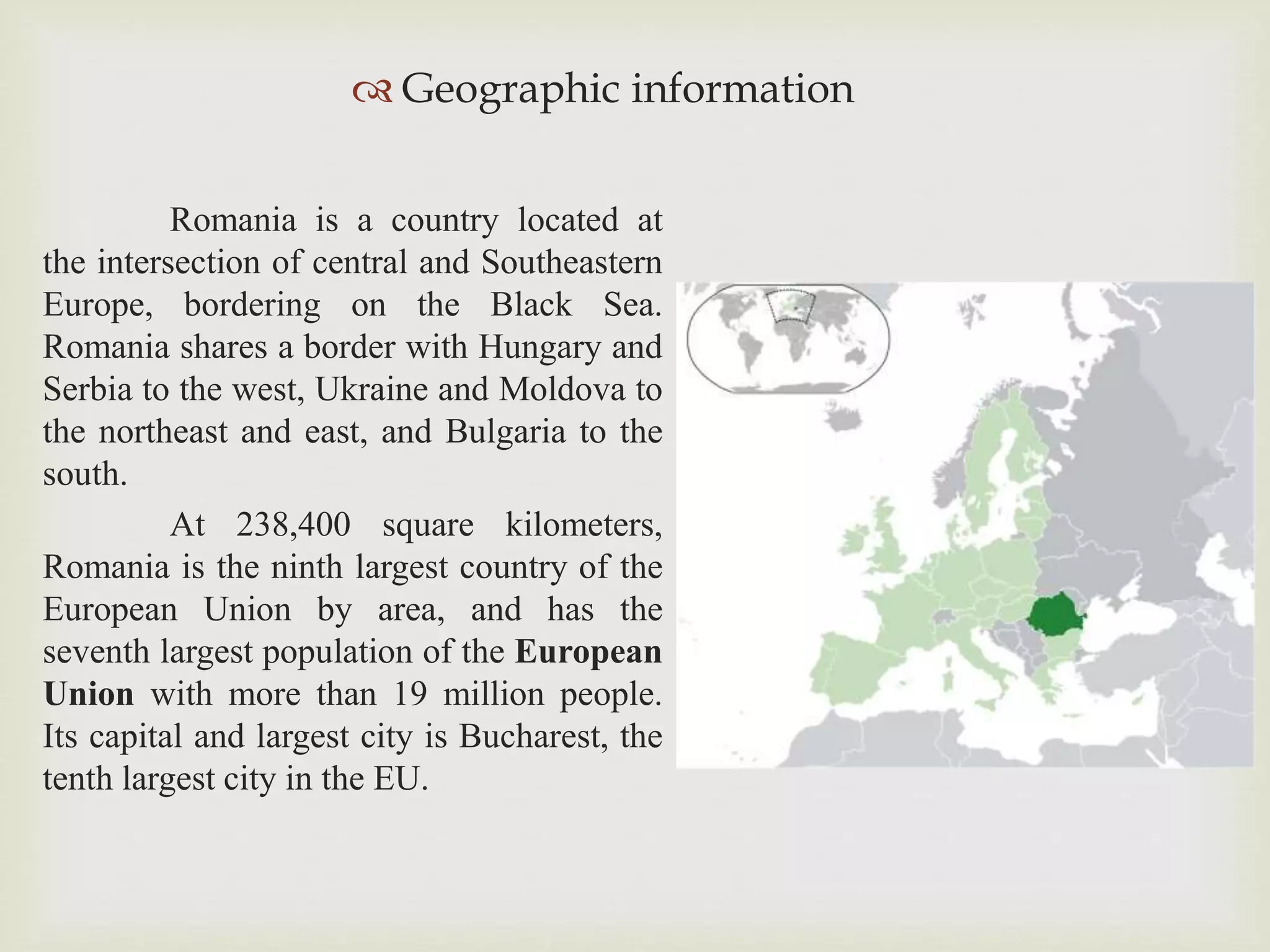 Beautiful presentation of ROMANIA through the eyes of a student | PPTX