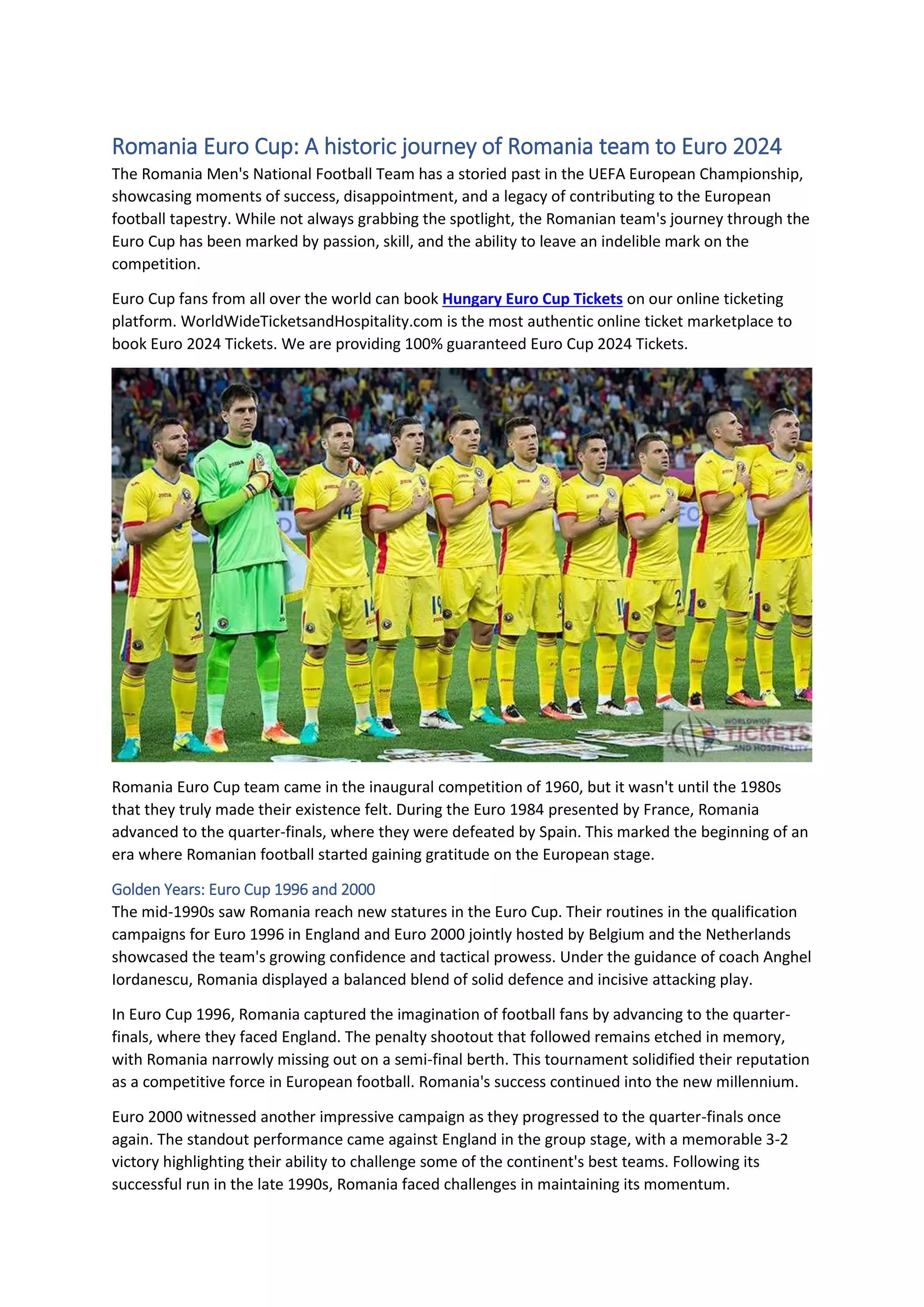 Romania Euro Cup A historic journey of Romania team to Euro 2024.docx