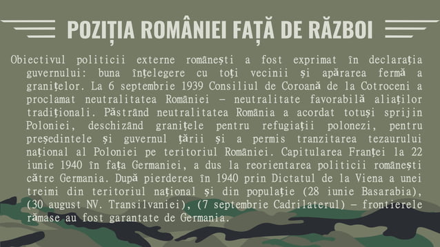 Romania in al doilea razboi mondial | PPTX