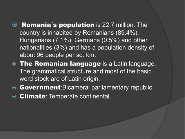 Romania in brief | PPT