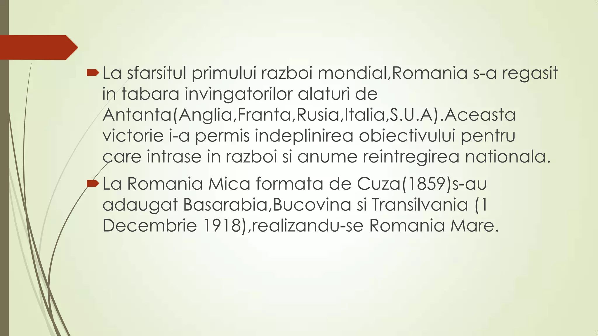 Romania in perioada interbelica | PPTX