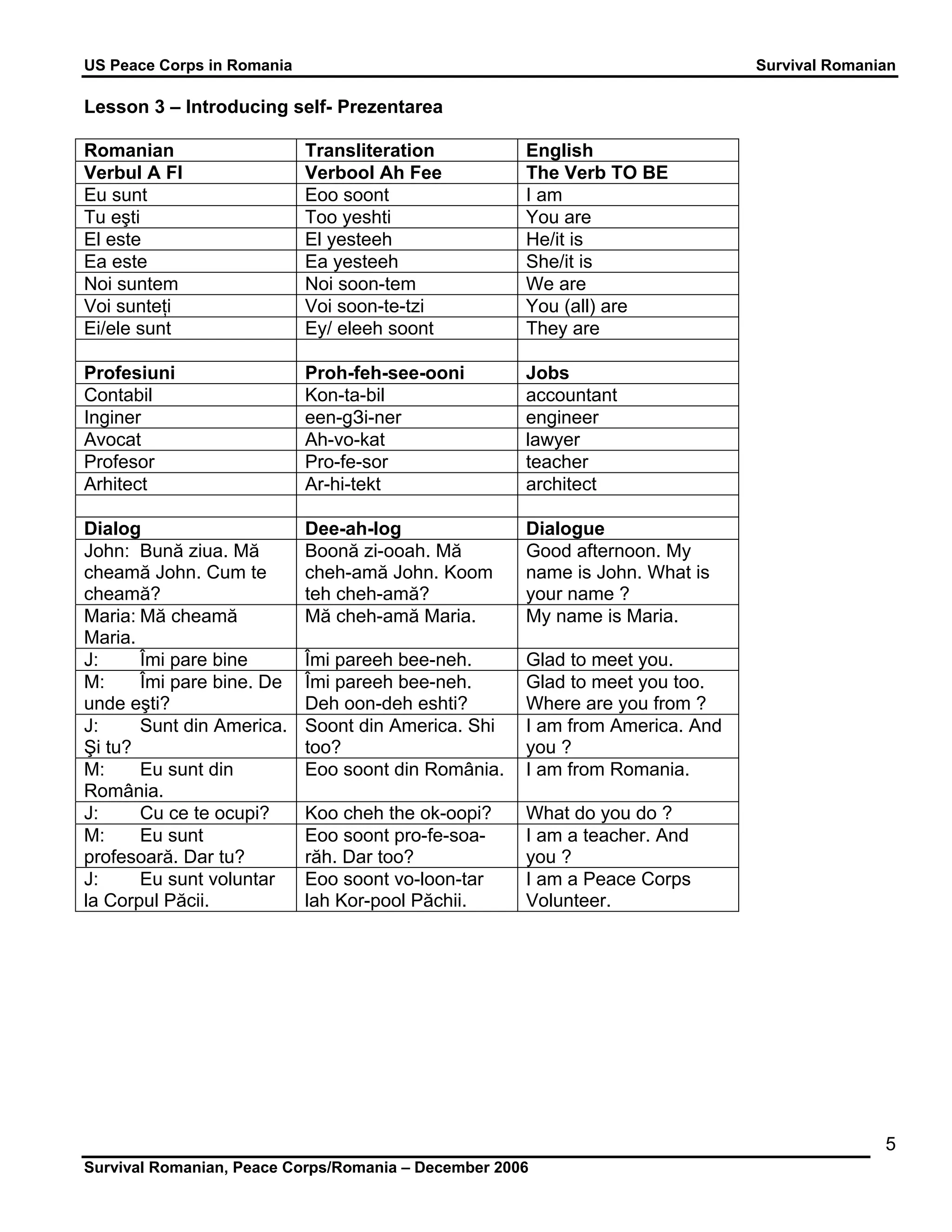 Basic Romanian Language Course | PDF