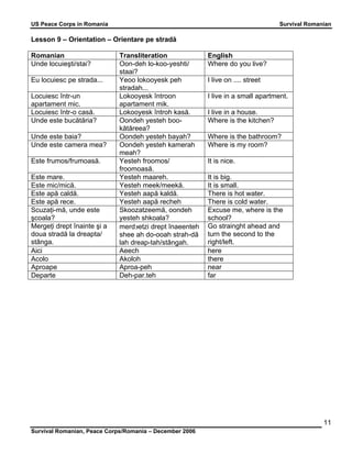 Basic Romanian Language Course | PDF