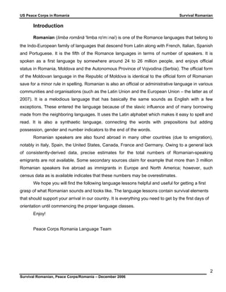 Basic Romanian Language Course | PDF