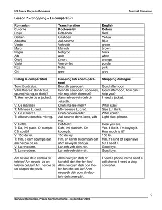 Basic Romanian Language Course | PDF