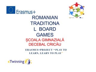 Romanian Board Games | PPTX