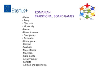 Romanian Board Games | PPTX