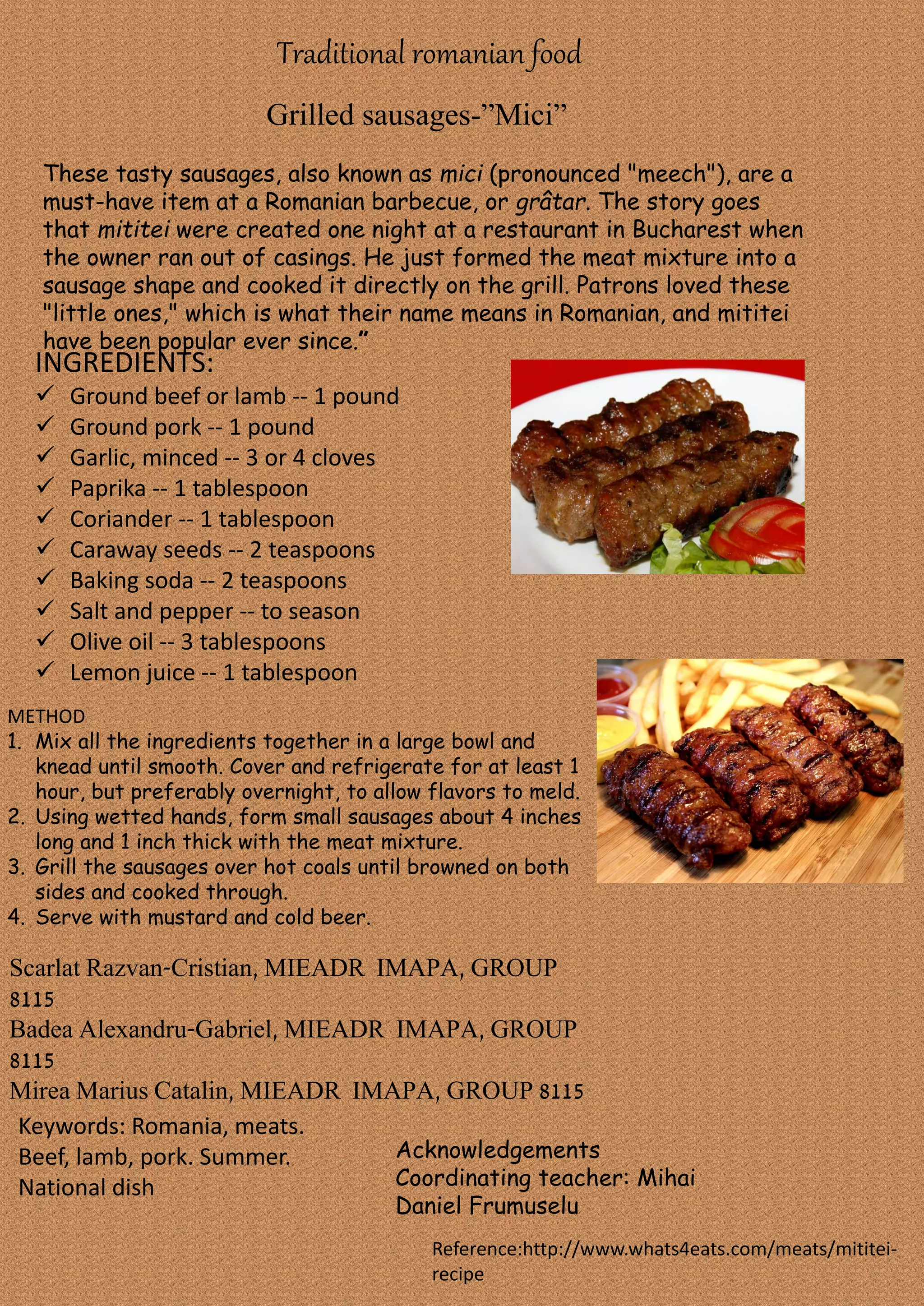 Romanian cuisine | PPTX