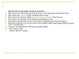 Romanian film personalities | PPT