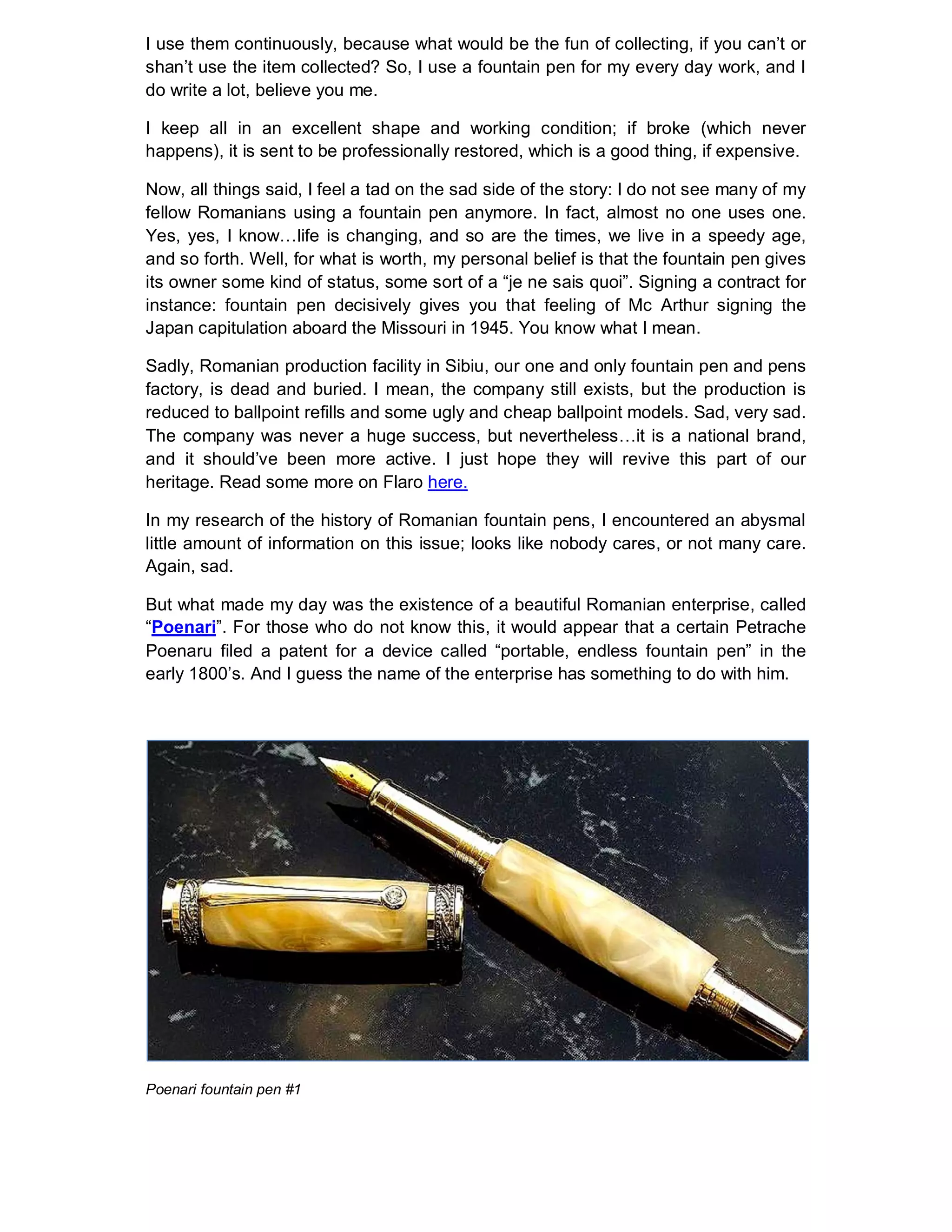 Romanian fountain pens | PDF