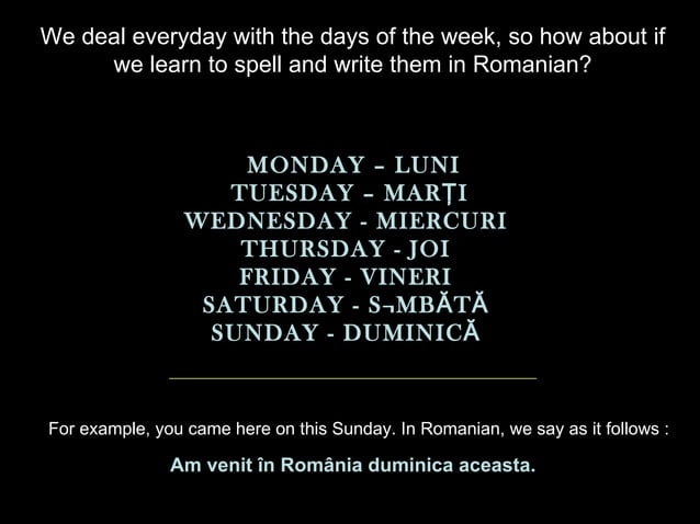 Romanian language lesson | PPS