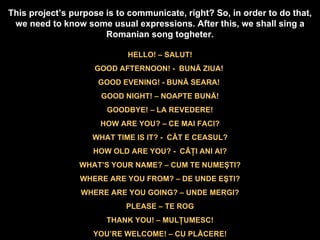 Romanian language lesson | PPS