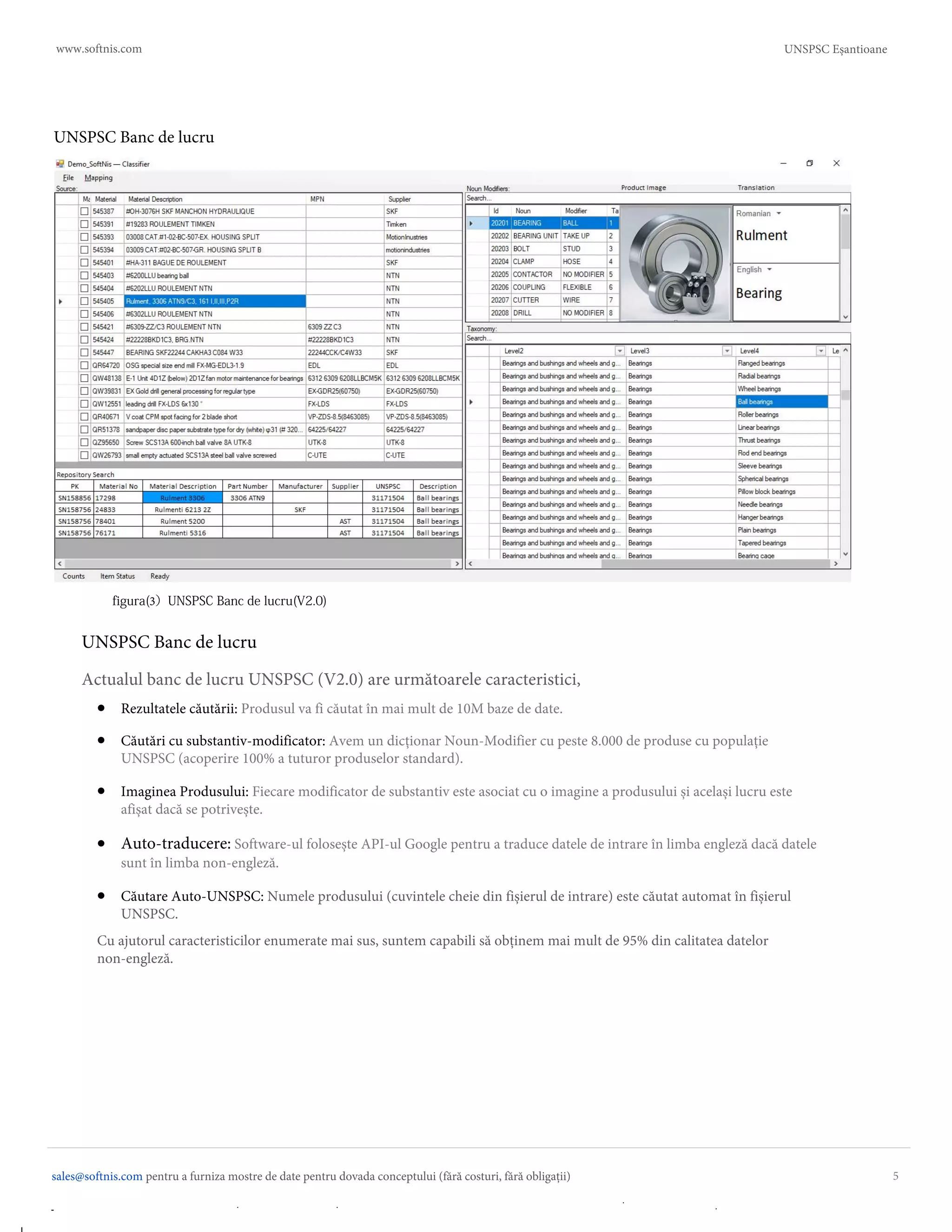 Romanian language UNSPSC Product Service Classification Process Samples | PDF