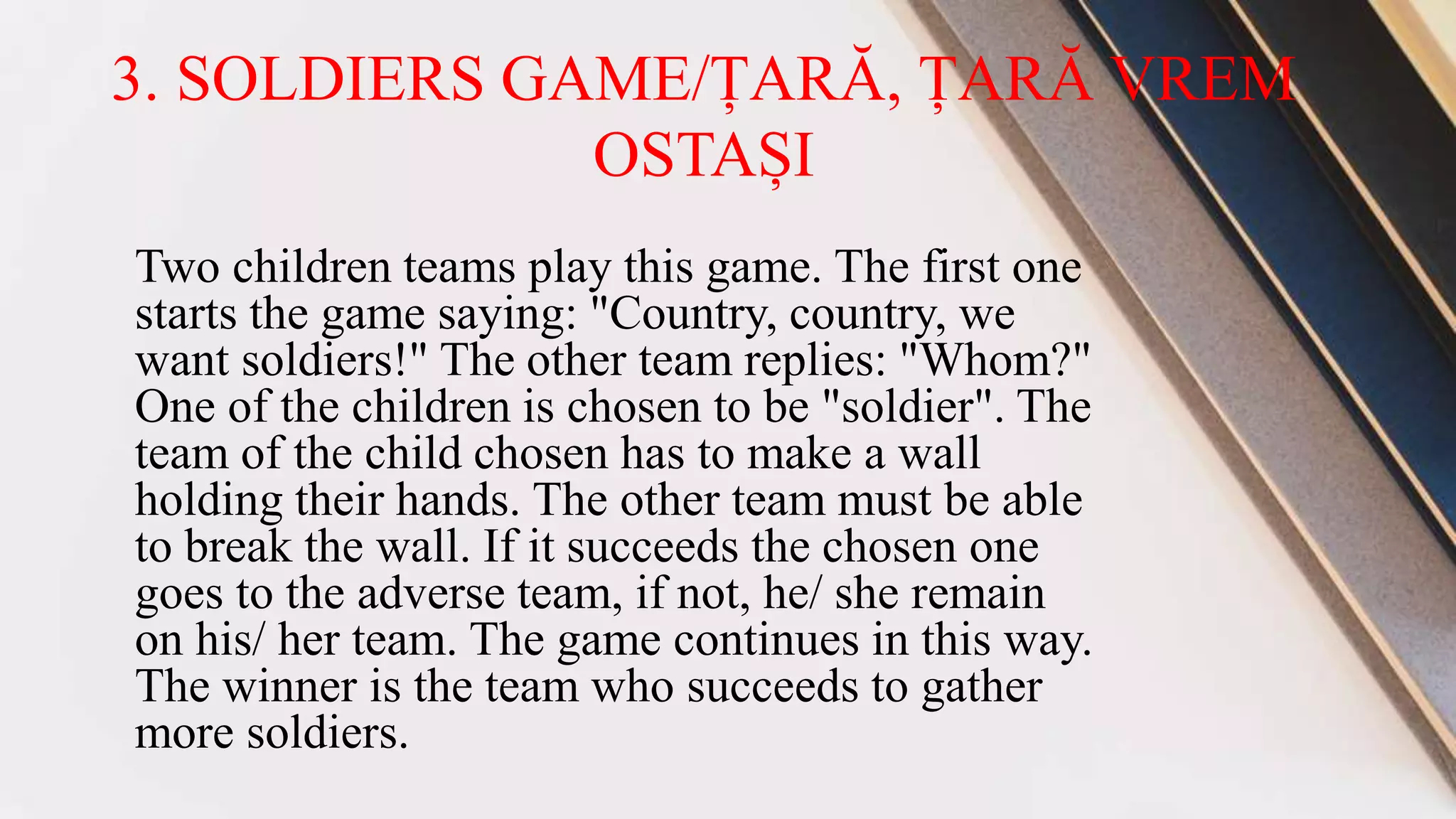 Romanian traditional games | PPTX