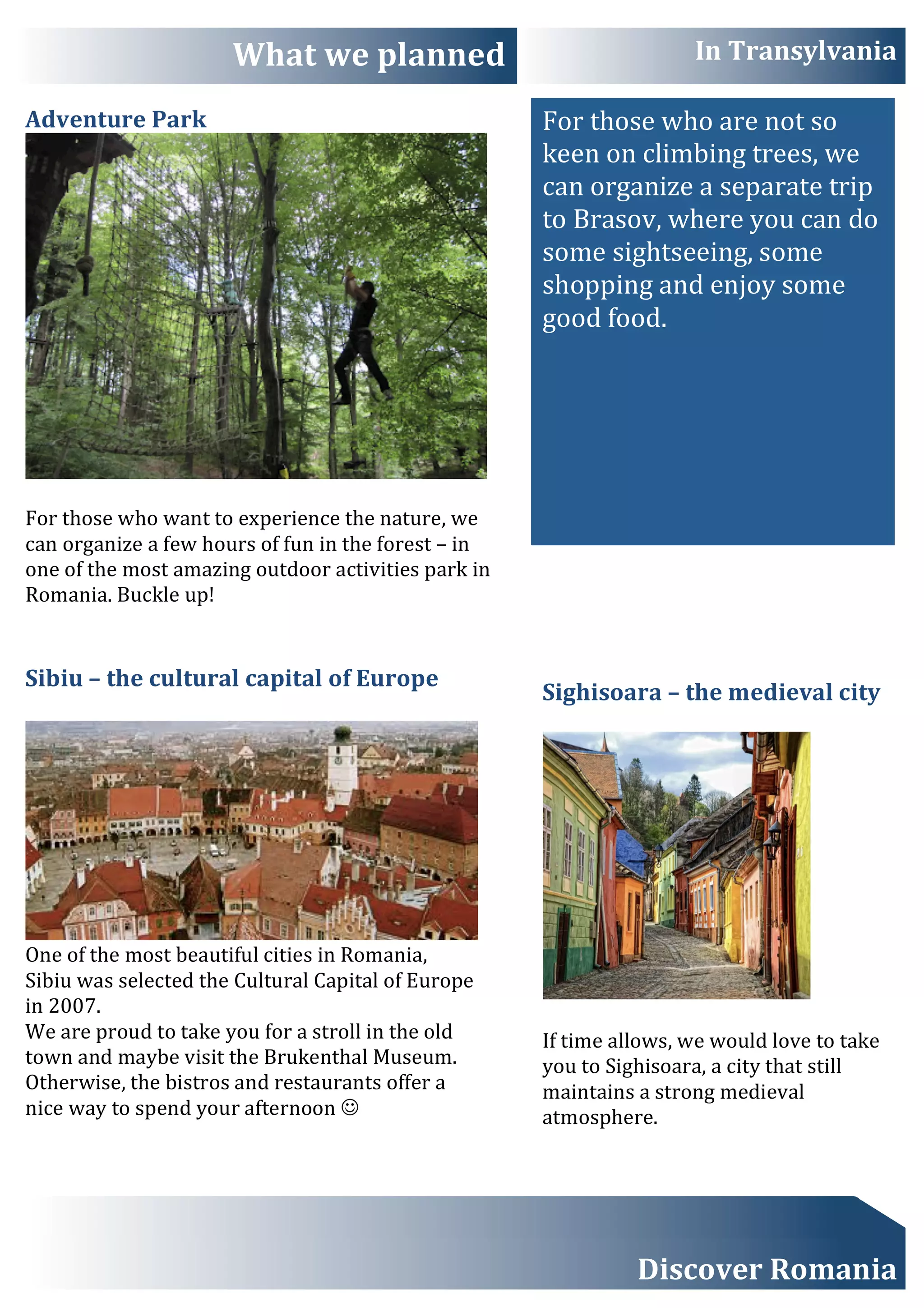 Romania trip brochure | PDF