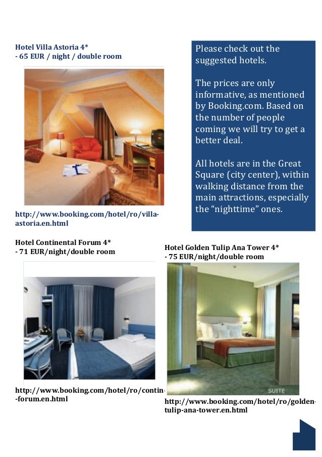 Romania trip brochure