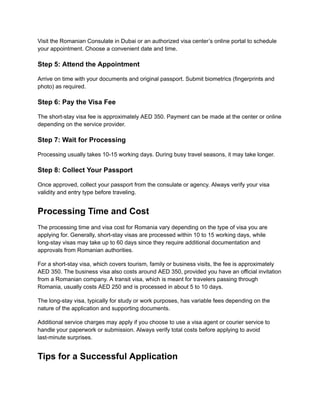 Romania Visa from Dubai - Complete Guide | PDF