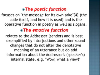 Roman jakobson linguistic | PPTX | Technology & Computing