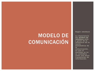 Roman jakobson y las funciones de comunicación | PPTX
