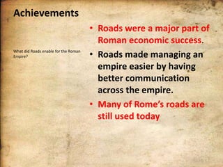 Roman Lesson 3 - Achievements Part 1 | PPTX
