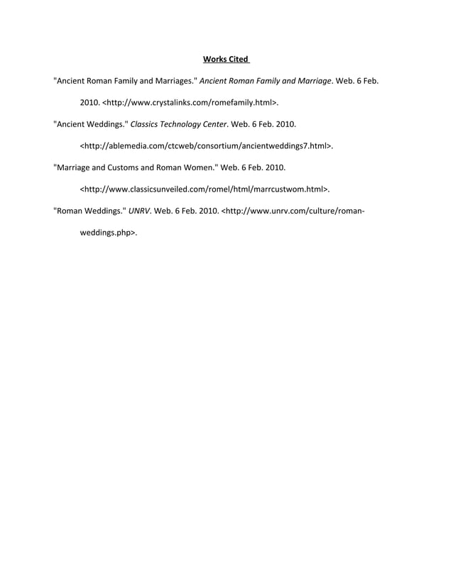 Roman Marriage Paper Final | DOC