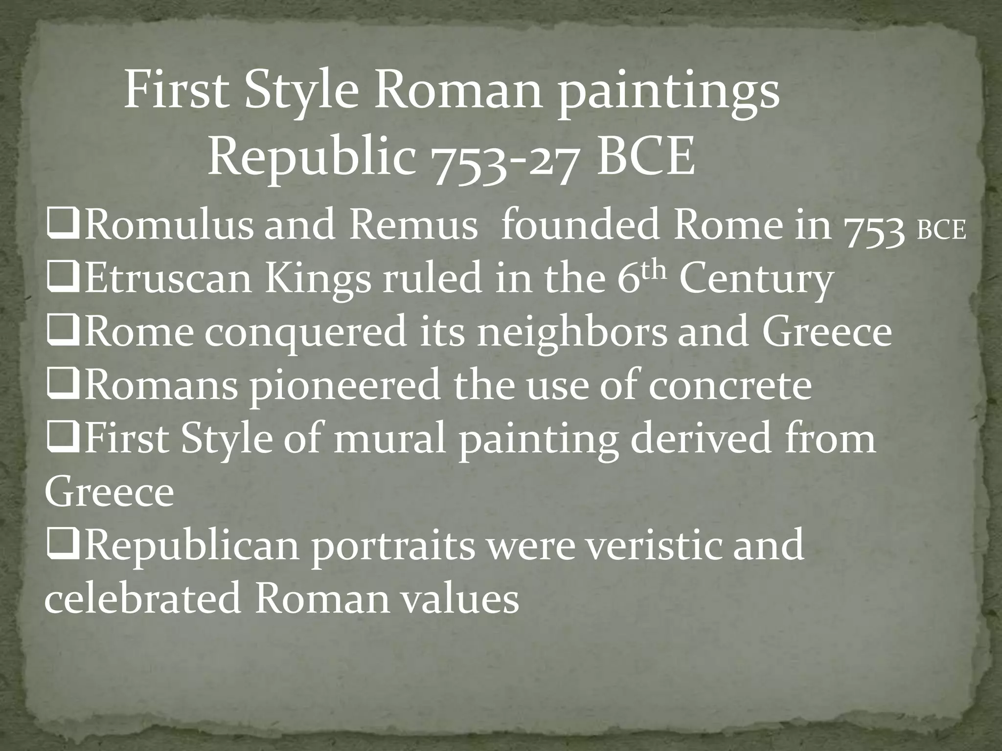AP Art History, Ancient Roman mural paintings | PPTX
