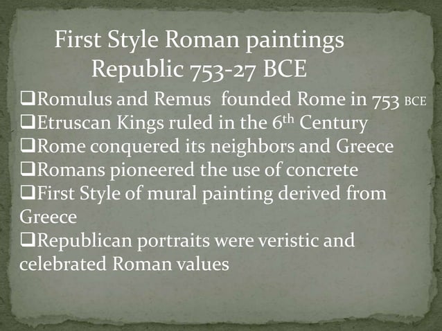 AP Art History, Ancient Roman mural paintings | PPTX