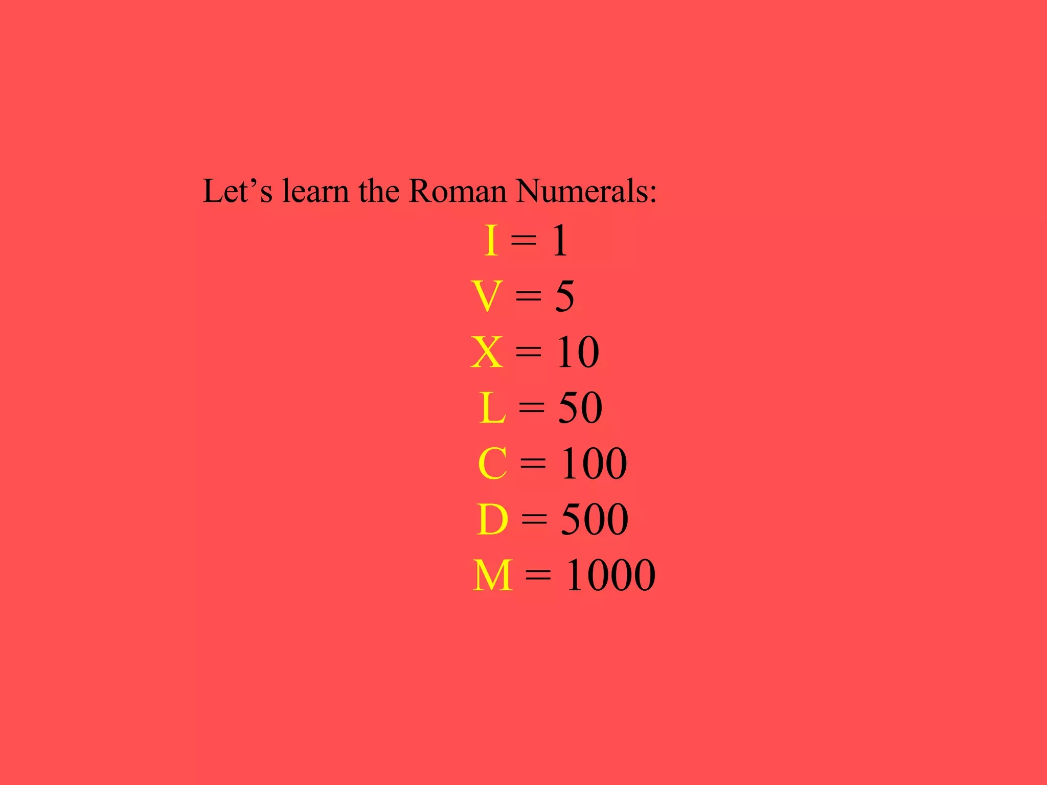 Numeros Romanos | PPT