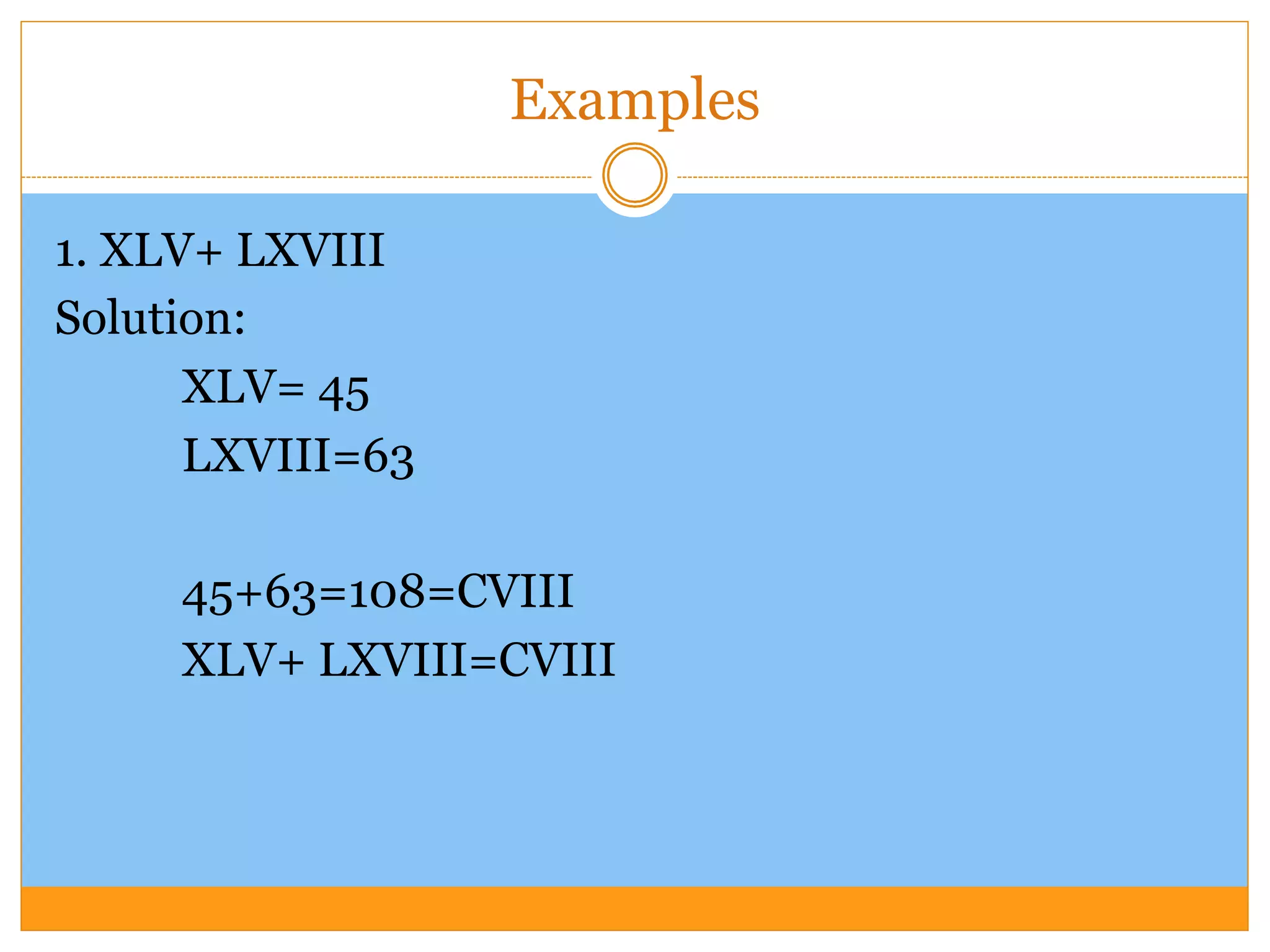 Roman numerals Addition and subtraction | PDF