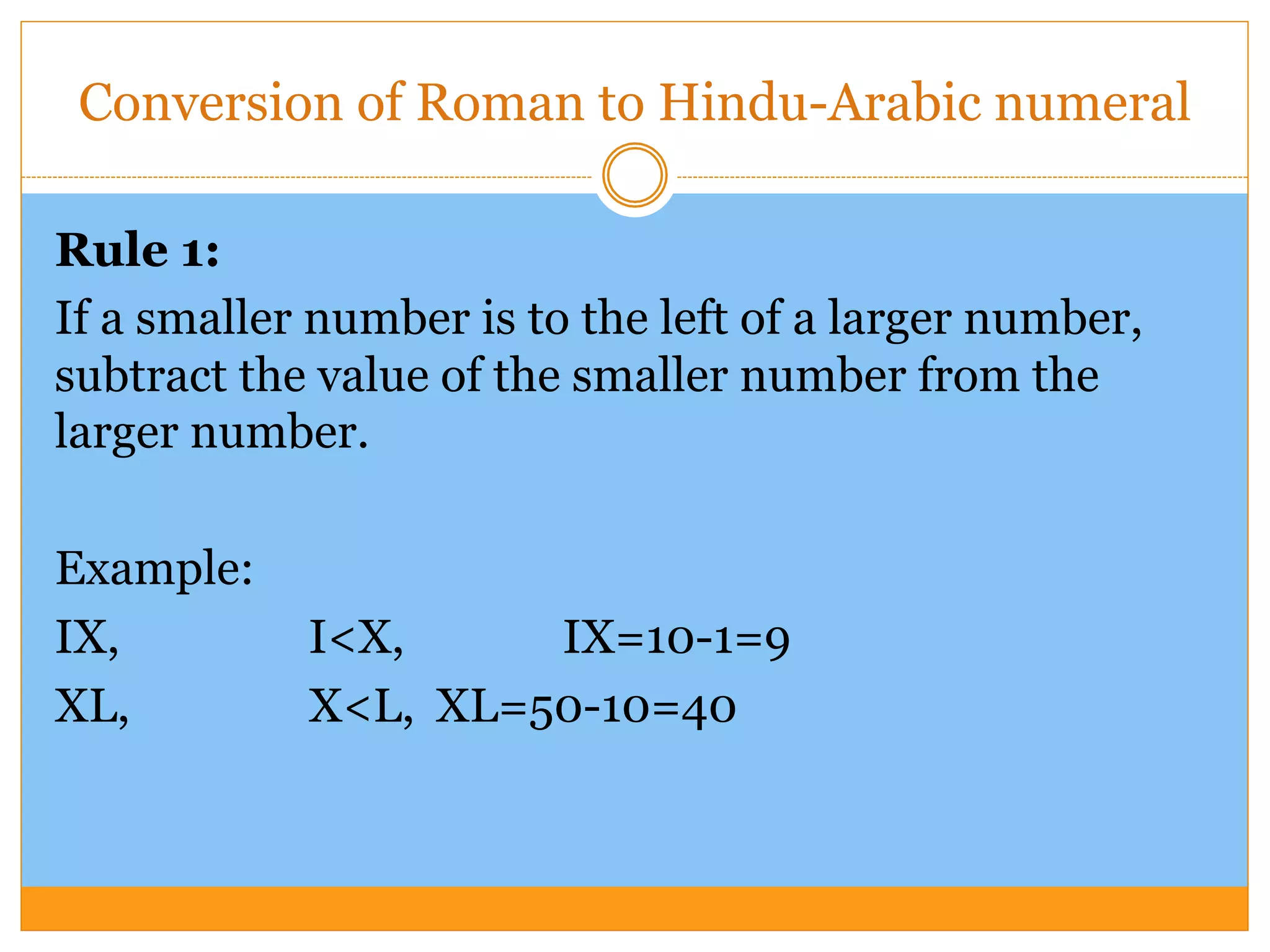 Roman numerals Addition and subtraction | PDF