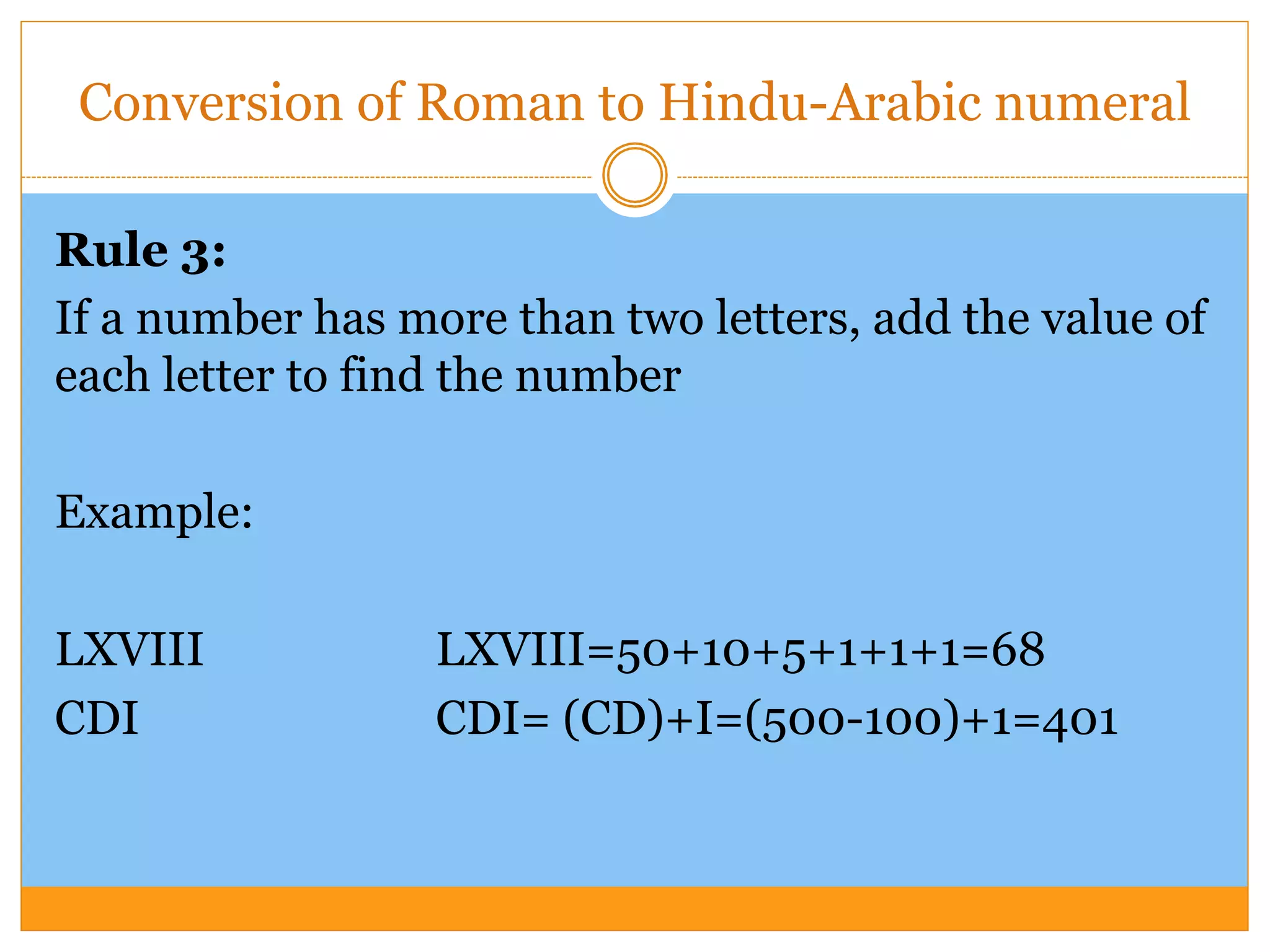 Roman numerals Addition and subtraction | PDF