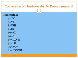 Roman numerals Addition and subtraction | PDF