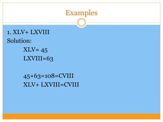 Roman numerals Addition and subtraction | PDF