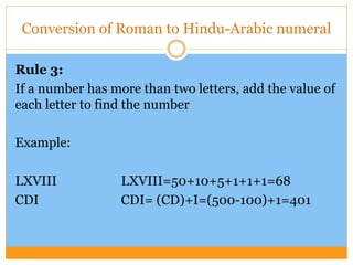 Roman numerals Addition and subtraction | PDF