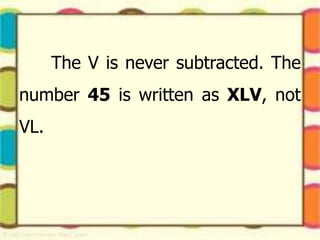 Roman numerals | PPTX