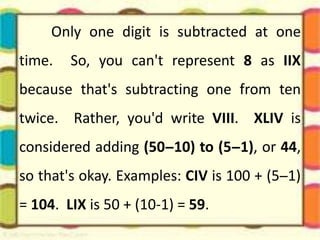 Roman numerals | PPTX